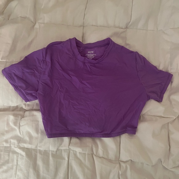 SKIMS | Tops | Skims Purple Crop Top | Poshmark